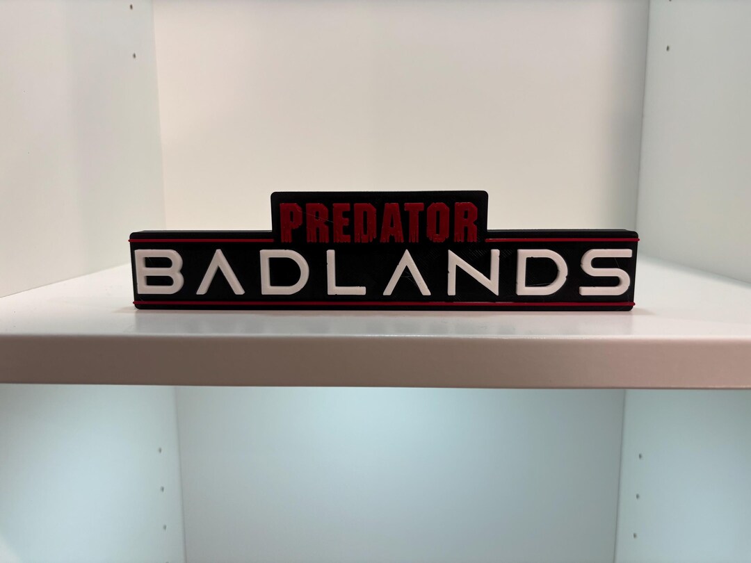 Predator Badlands 3D Printed Logo Sign - Desk Shelf or Wall Art - Etsy