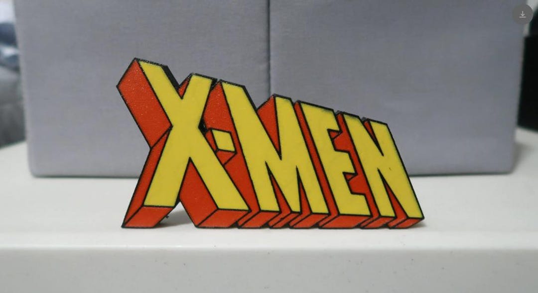 X-men 3D Printed Logo Sign - Desk Shelf or Wall Art - Etsy