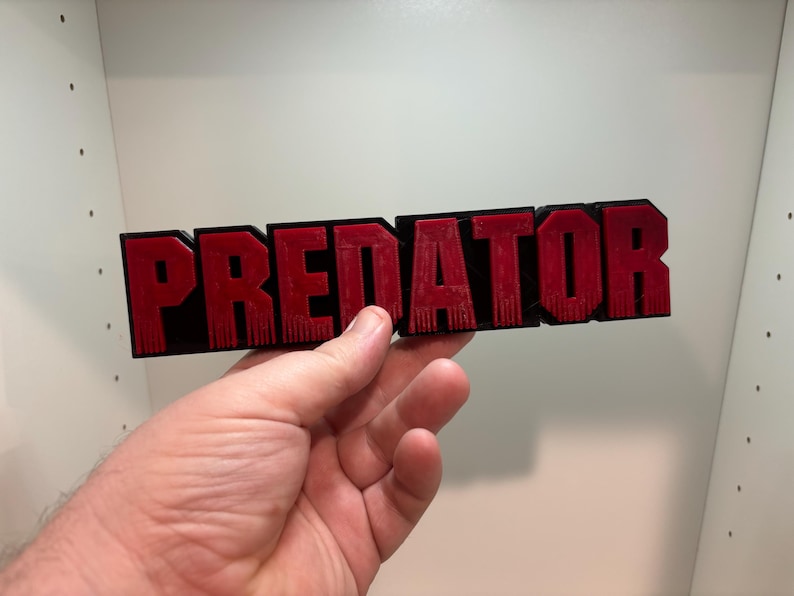 Predator 3D Printed Logo Sign - Desk Shelf or Wall Art - Etsy