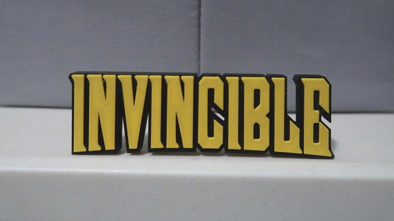 Invincible 3D Printed Logo Sign Desk Shelf or Wall Art - Etsy