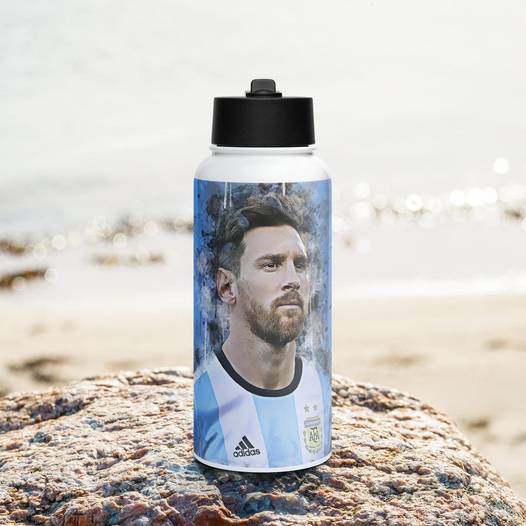 MESSI Bottle, Argentina | Stainless Steel With Straw Lid - Etsy
