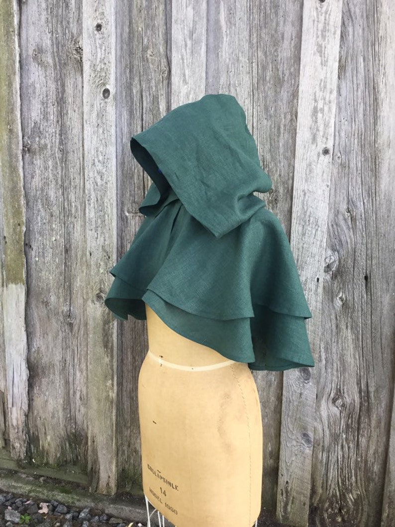Ladies Linen Medieval Victorian Mourning Cloak Mantle Short - Etsy