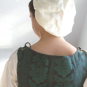 Renaissance Muffin Cap Hat Medieval Caul off White Linen Renaissance ...