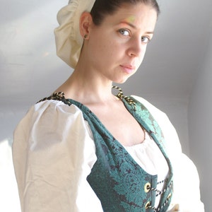 Renaissance Muffin Cap Hat Medieval Caul off White Linen Renaissance ...