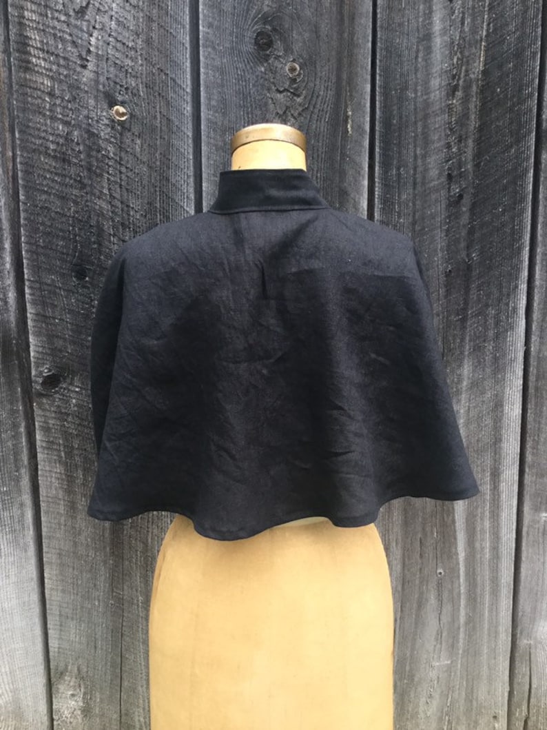 Ladies Linen Medieval Victorian Mourning Cloak Mantle Short - Etsy