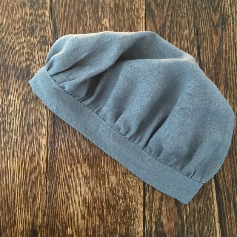 Renaissance muffin cap hat medieval caul gray linen | Etsy