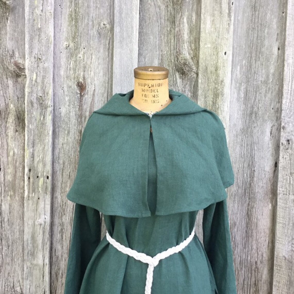 Ladies Linen Medieval Hooded Mantle Hood Short Cape Capelet - Etsy