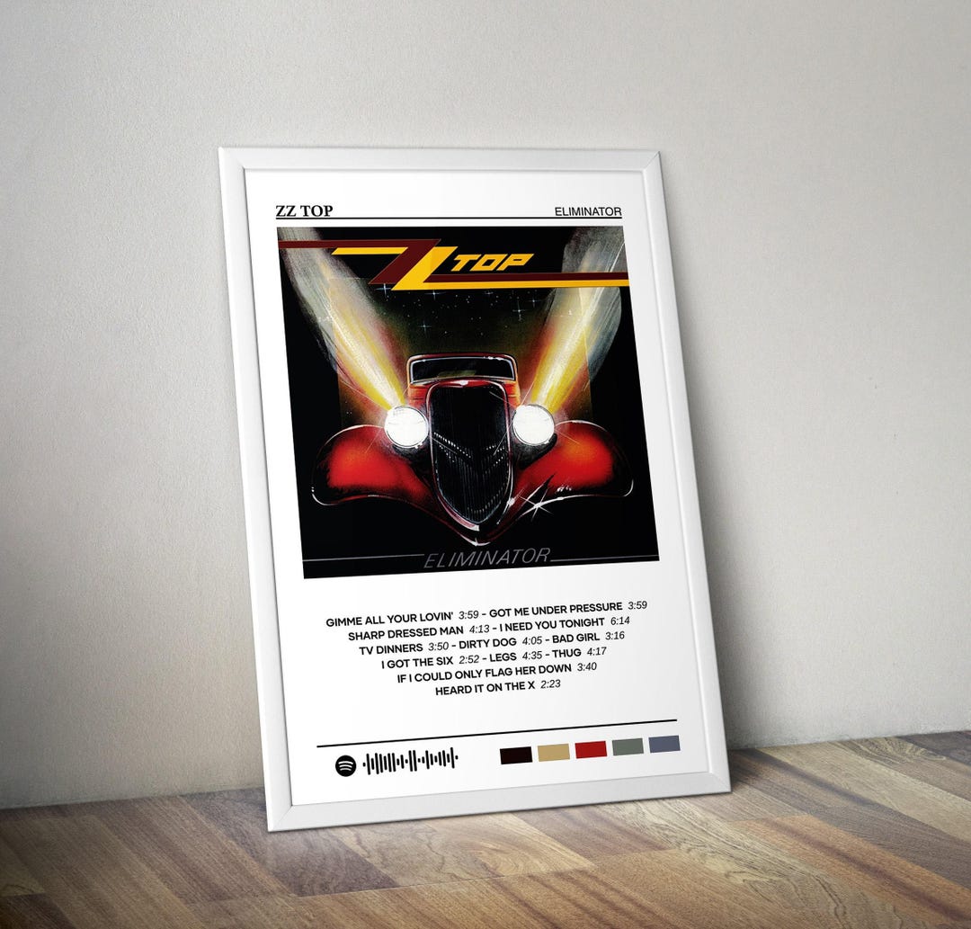 ZZ Top Poster | Eliminator Poster | Album Poster Print | Album Cover ...