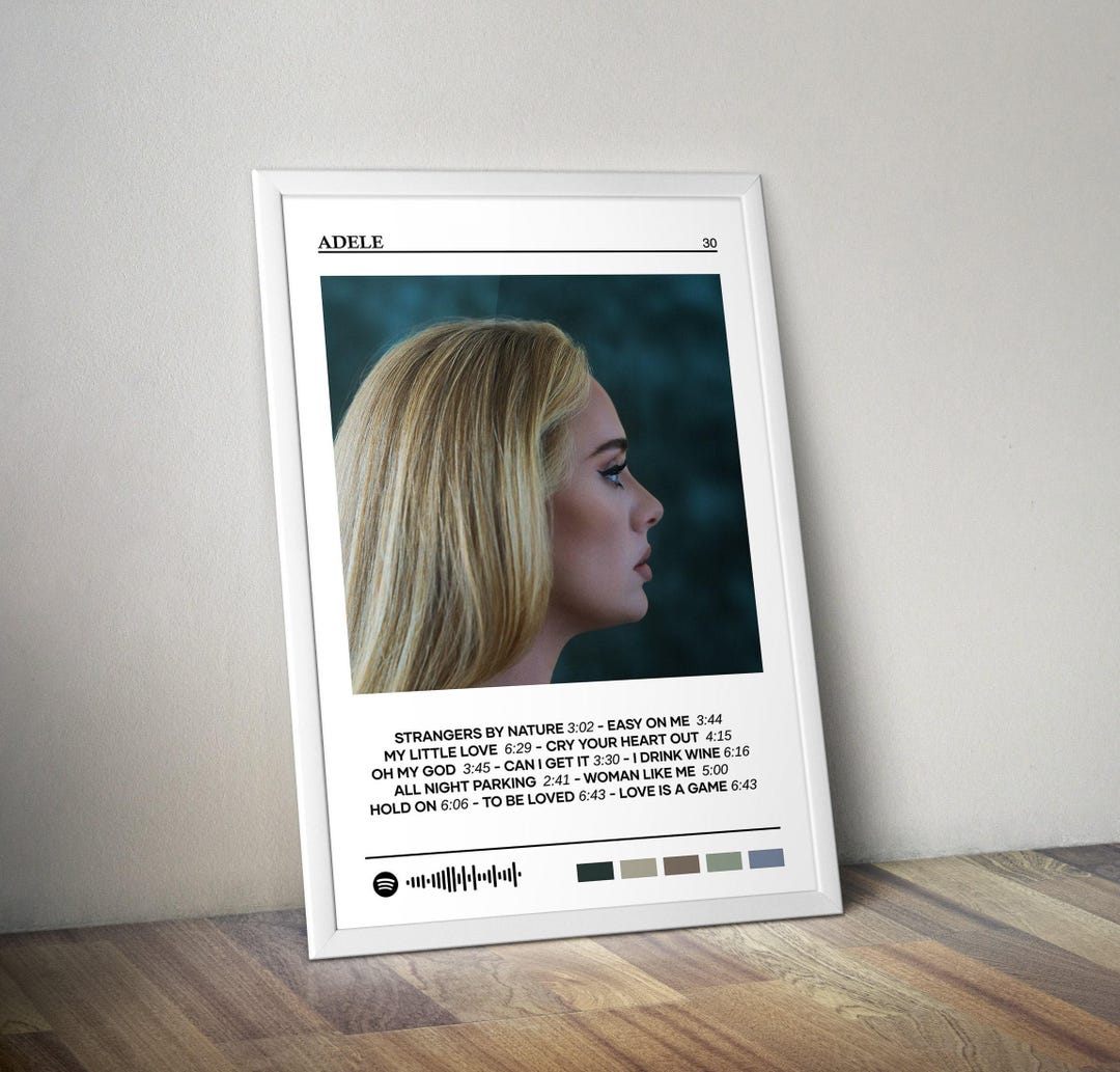 Adele Poster | 30 Poster | Album Poster Print | Album Cover Poster ...