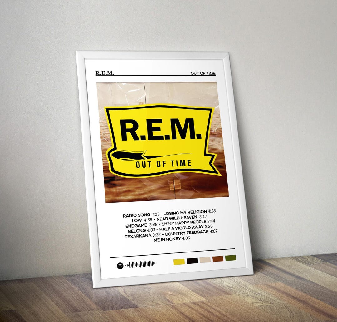 R.E.M. Poster | Out of Time Poster | Album Poster Print | Album Cover ...