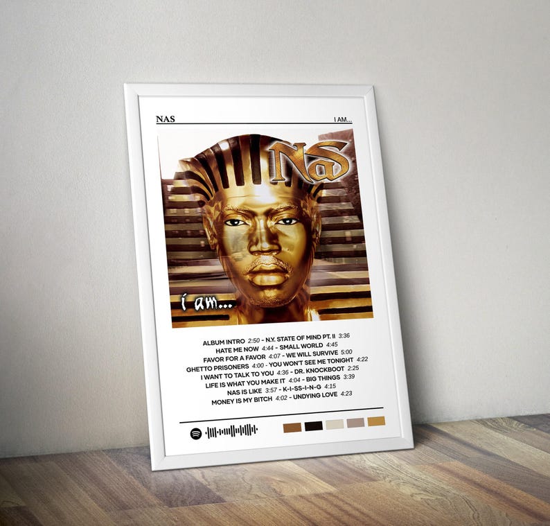 Nas Poster | I Am... Poster | Album Poster Print | Album Cover Poster ...