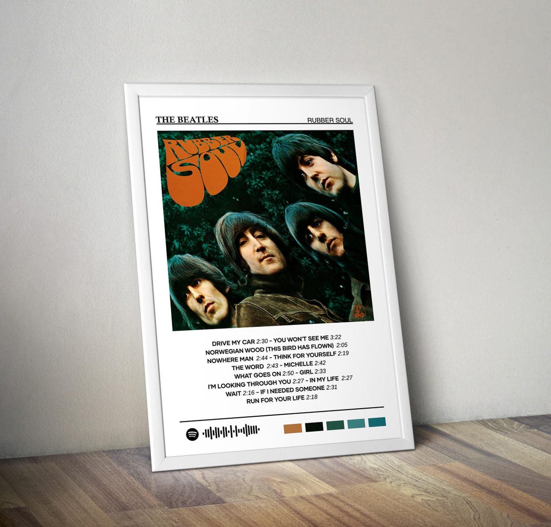 The Beatles Poster | Rubber Soul Poster | Album Poster Print | Album ...
