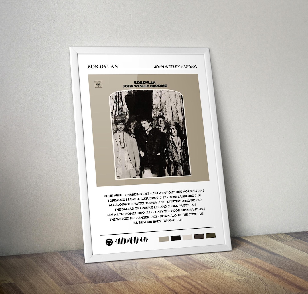 Bob Dylan Poster | John Wesley Harding Poster | Album Poster Print ...