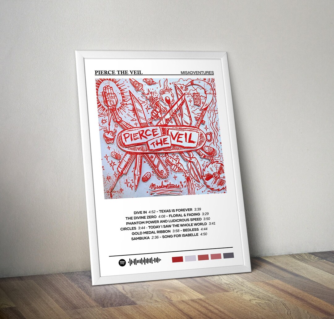 Pierce the Veil Poster | Misadventures Poster | Album Poster Print ...