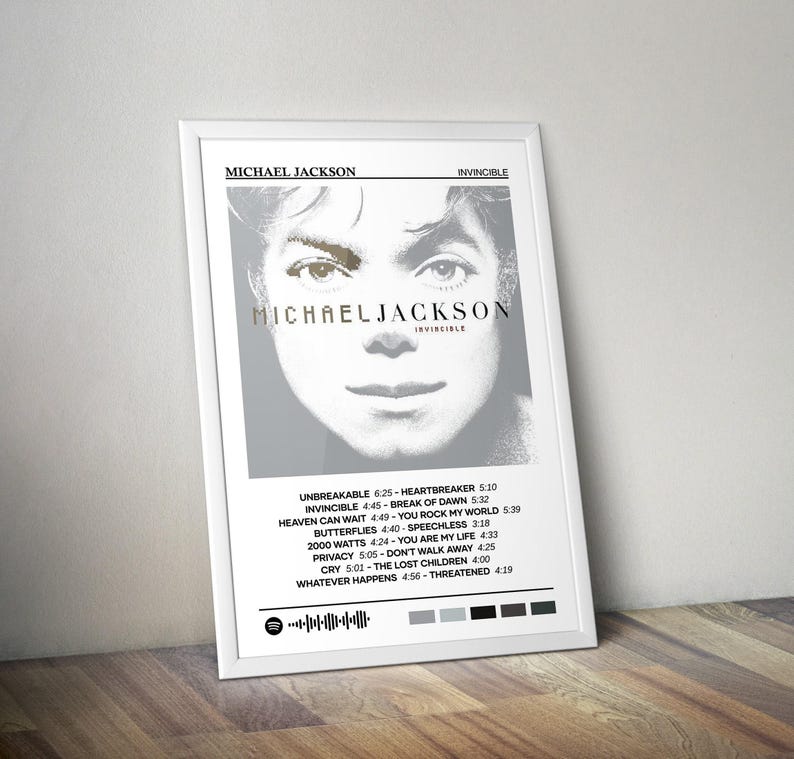 Michael Jackson Poster | Invincible Poster | Album Poster Print | Album ...