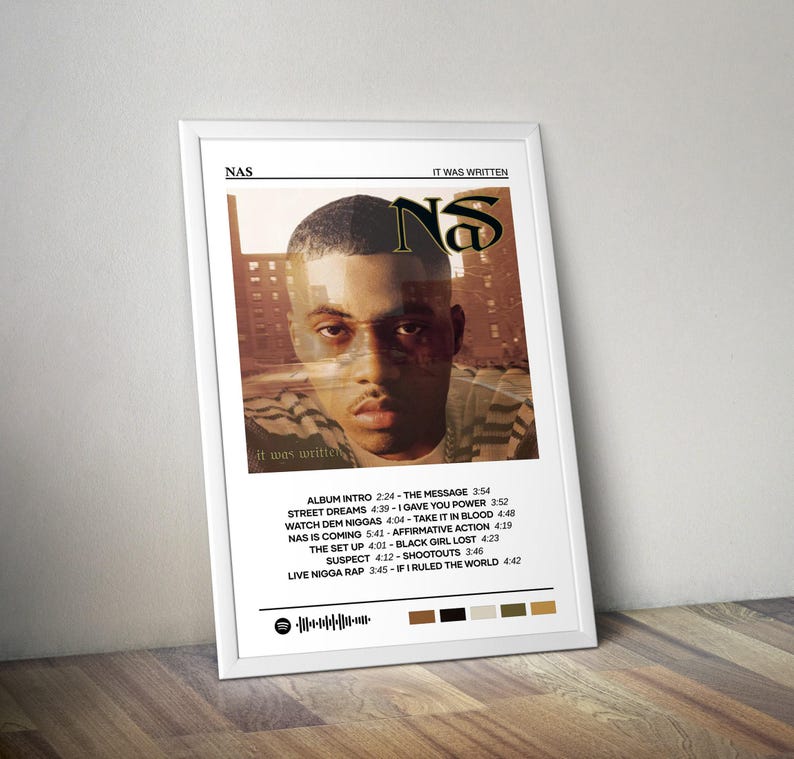 Nas Poster | It Was Written Poster | Album Poster Print | Album Cover ...