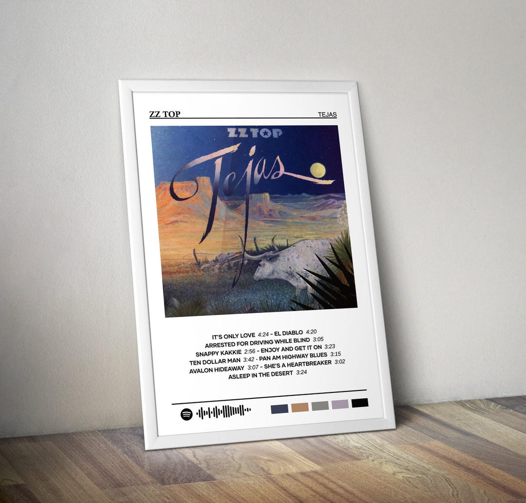 ZZ Top Poster | Tejas Poster | Album Poster Print | Album Cover Poster ...
