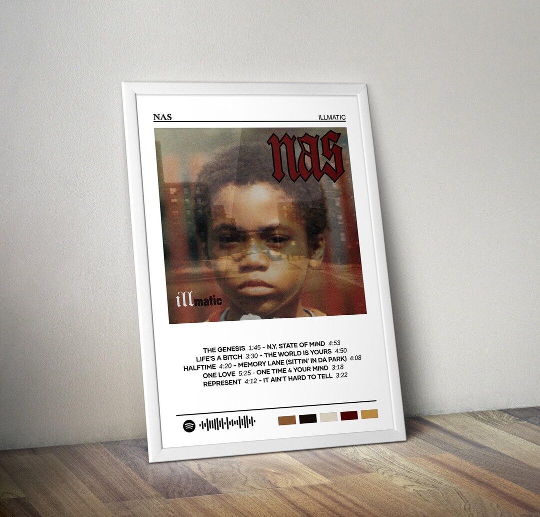 Nas Poster | Illmatic Poster | Album Poster Print | Album Cover Poster ...