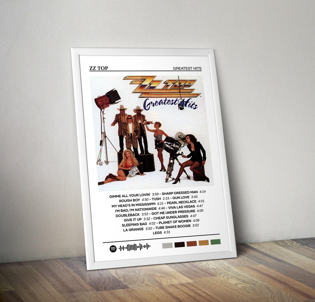ZZ Top Poster | Greatest Hits Poster | Album Poster Print | Album Cover ...