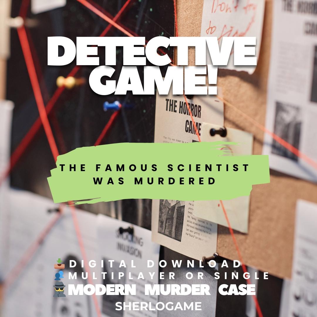 Digital Detective Game | Challenging and Fun Murder Solving Scenario ...
