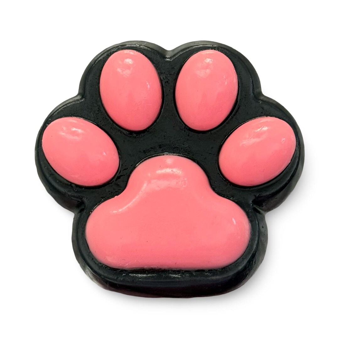 Hot Pink & Black Sticky JUMBO Paw Squishy | Taba Mochi Inspired Sensory ...