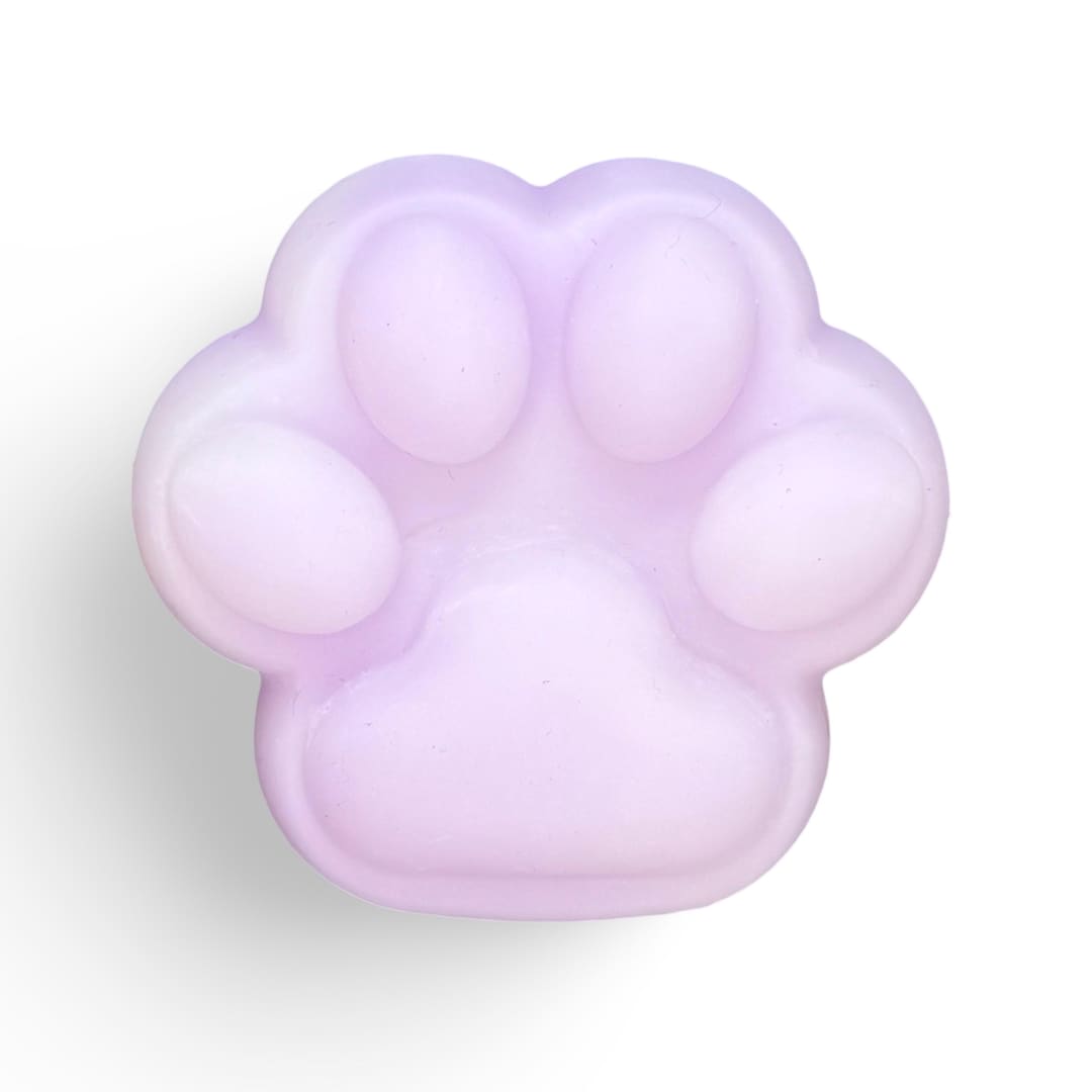 Handmade Large Squishy Paw Print Light Purple Super Soft Taba Sensory ...
