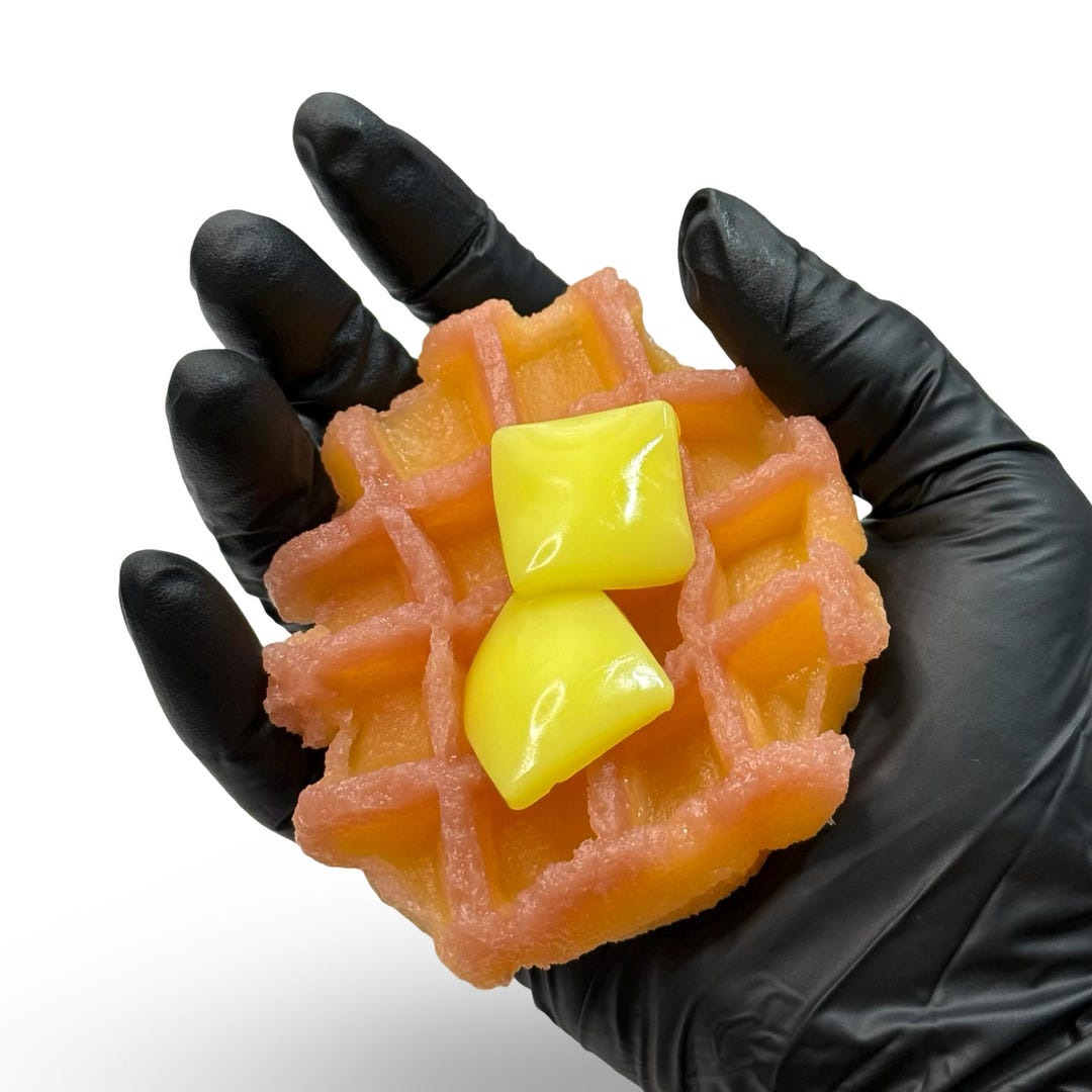 HUGE Sticky Belgium Waffle Squishy With Butter – Jumbo 3.85” Taba Mochi ...