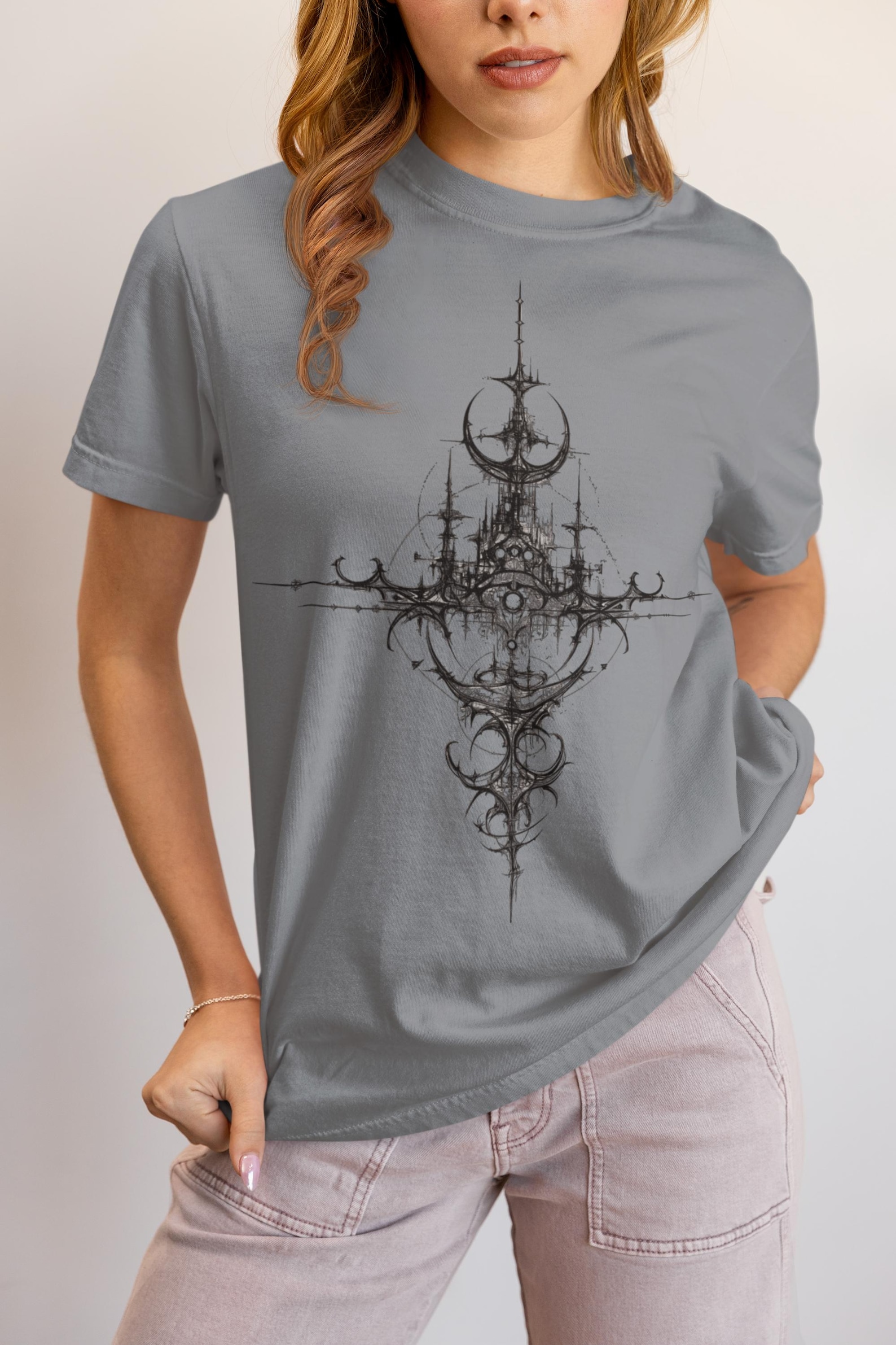 Cybersigilism Gothic T-shirt: Occult Cyberpunk Streetwear, Comfort ...