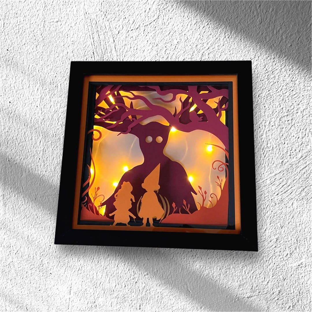 Over the Garden Wall Inspired Shadow Box, Whimsical Forest Shadow Box ...