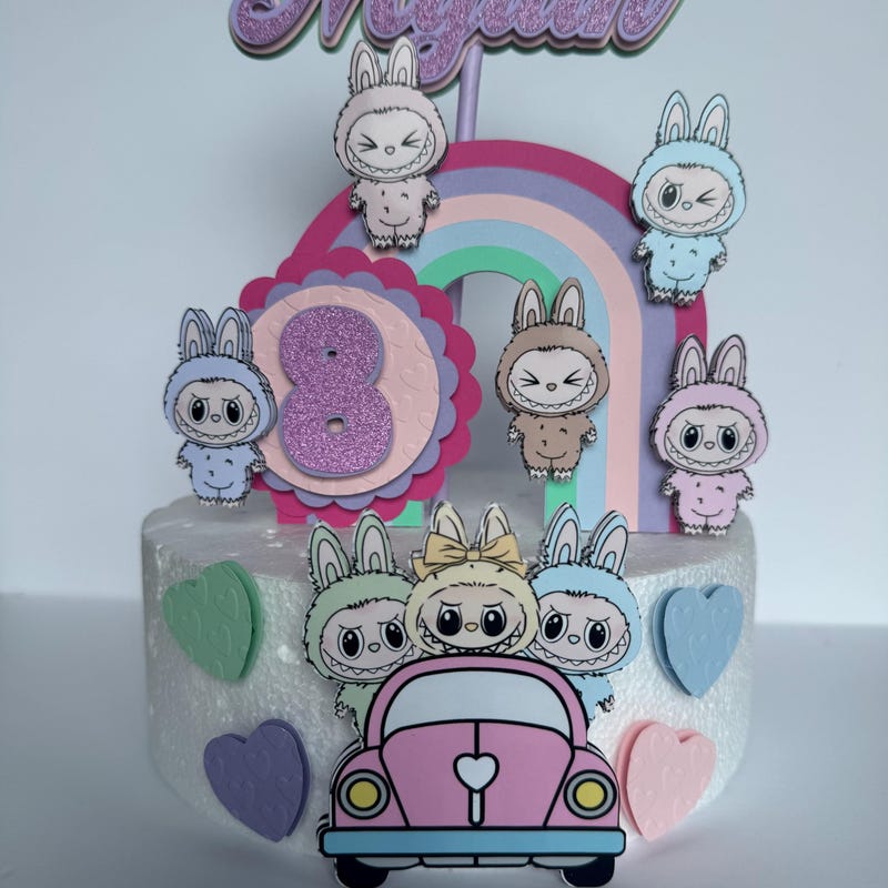 Labubu Cake Toppers - Etsy