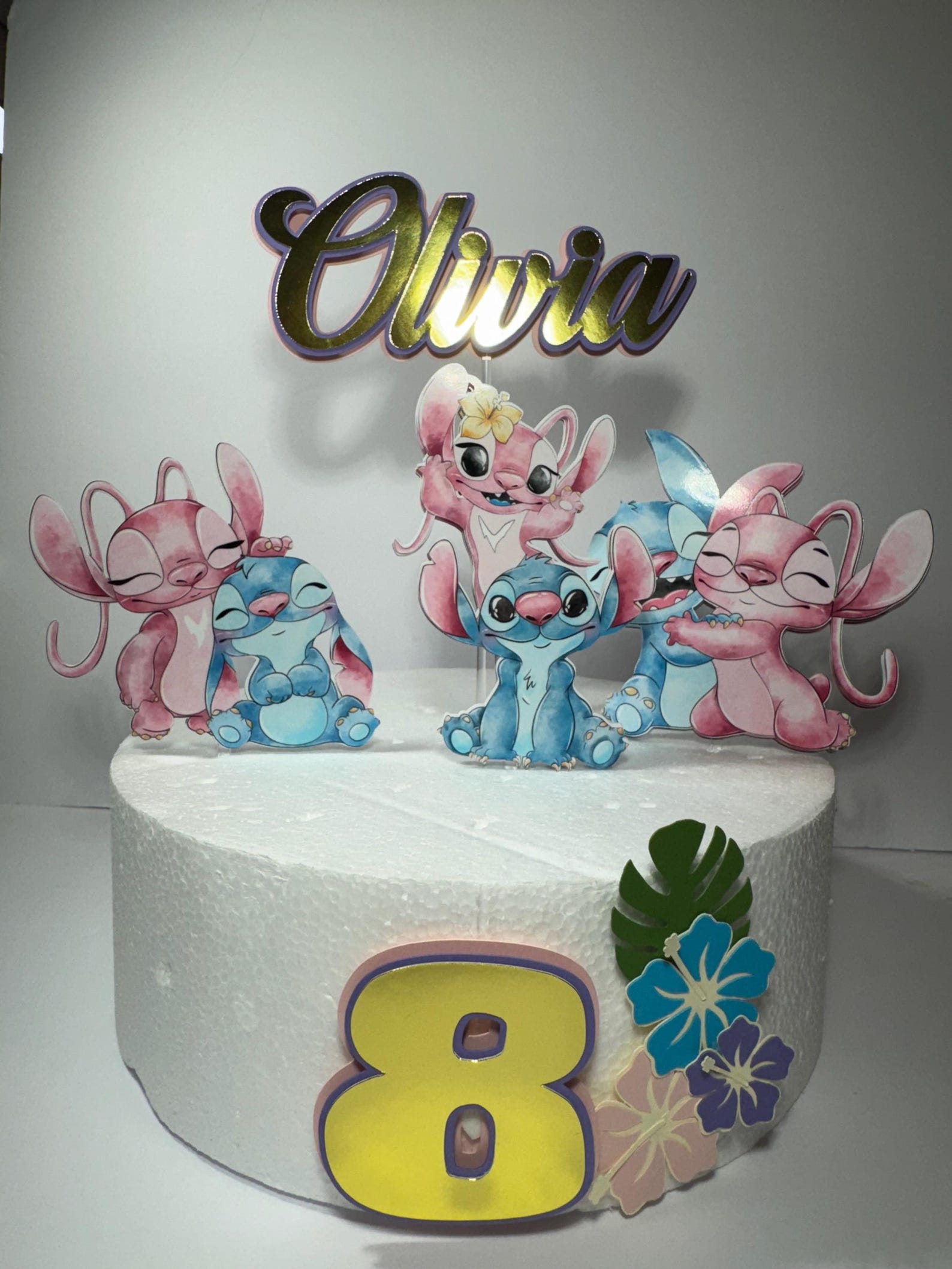 Stitch and Angel Birthday Cake Topper: Themed Party Decor - Etsy