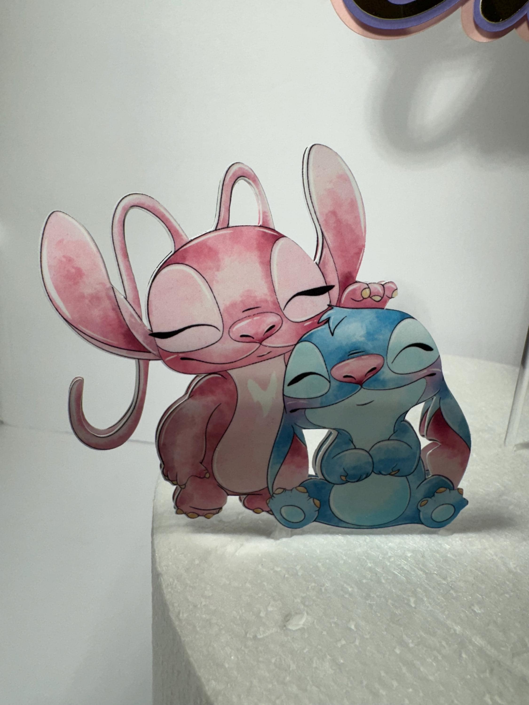 Cake Topper Stitch and Angel Birthday - Stitch Cake - Stitch Theme ...