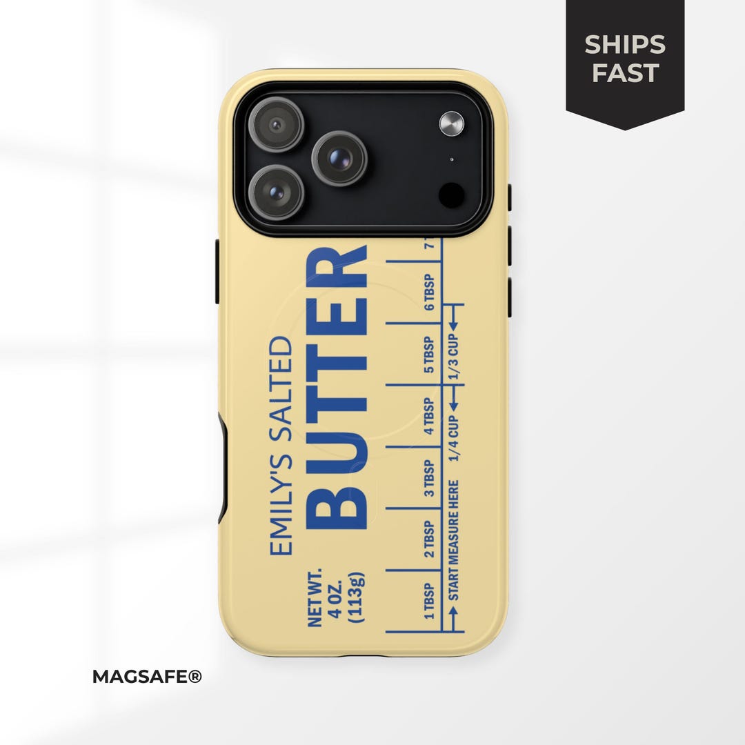 Personalized Salted Butter iPhone Case - Tough Magnetic Magsafe Cover ...