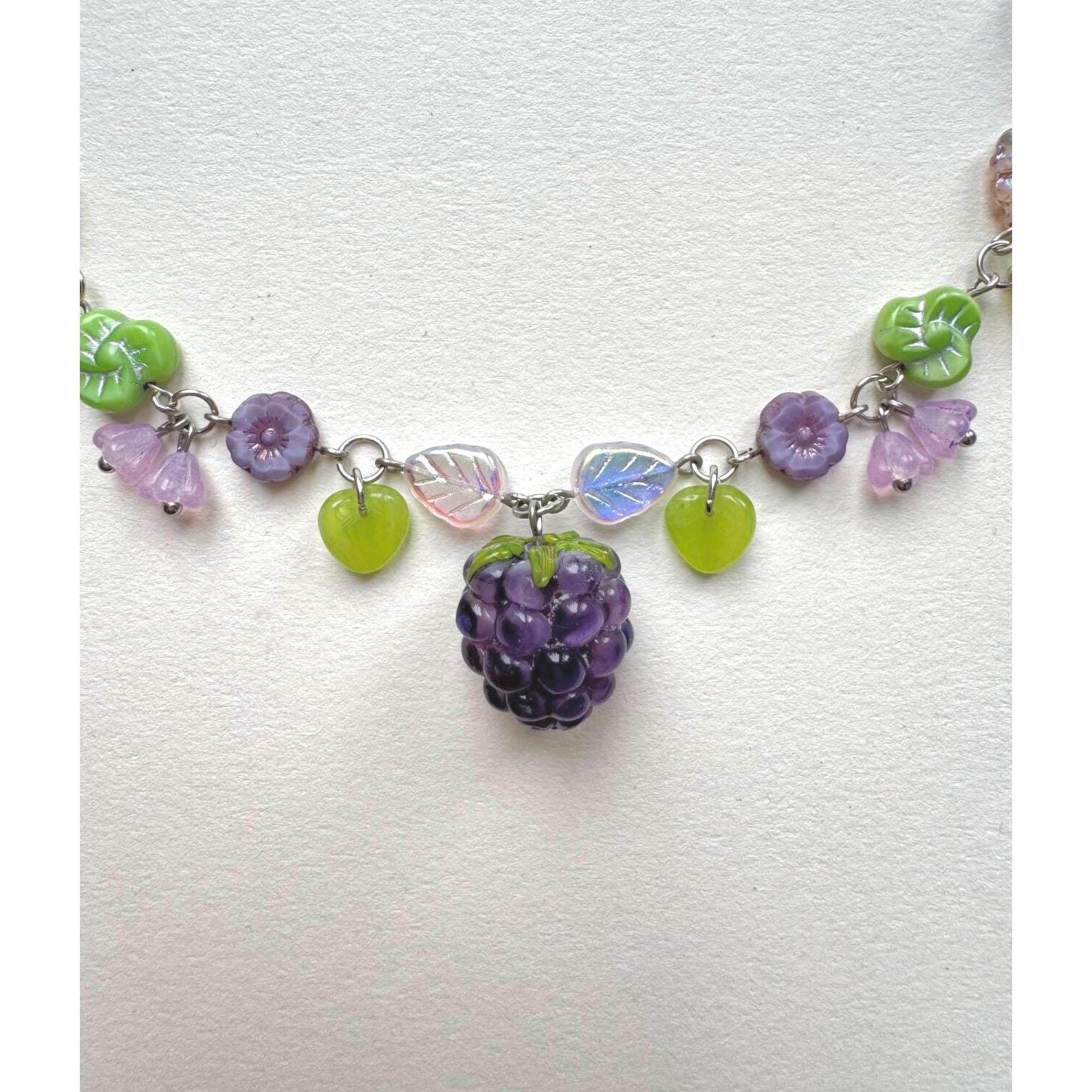 Cottagecore Fairycore Unique Berry Necklace – Handmade Lampwork Glass ...