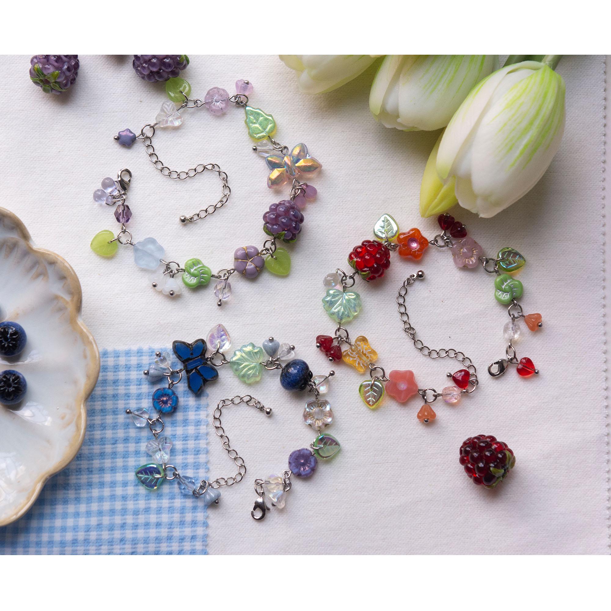 Cottagecore Fairycore Unique Berry Necklace – Handmade Lampwork Glass ...