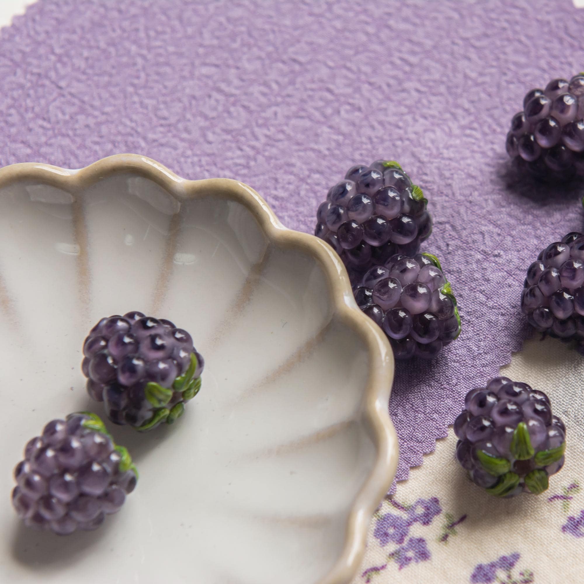 Cottagecore Fairycore Unique Berry Necklace – Handmade Lampwork Glass ...