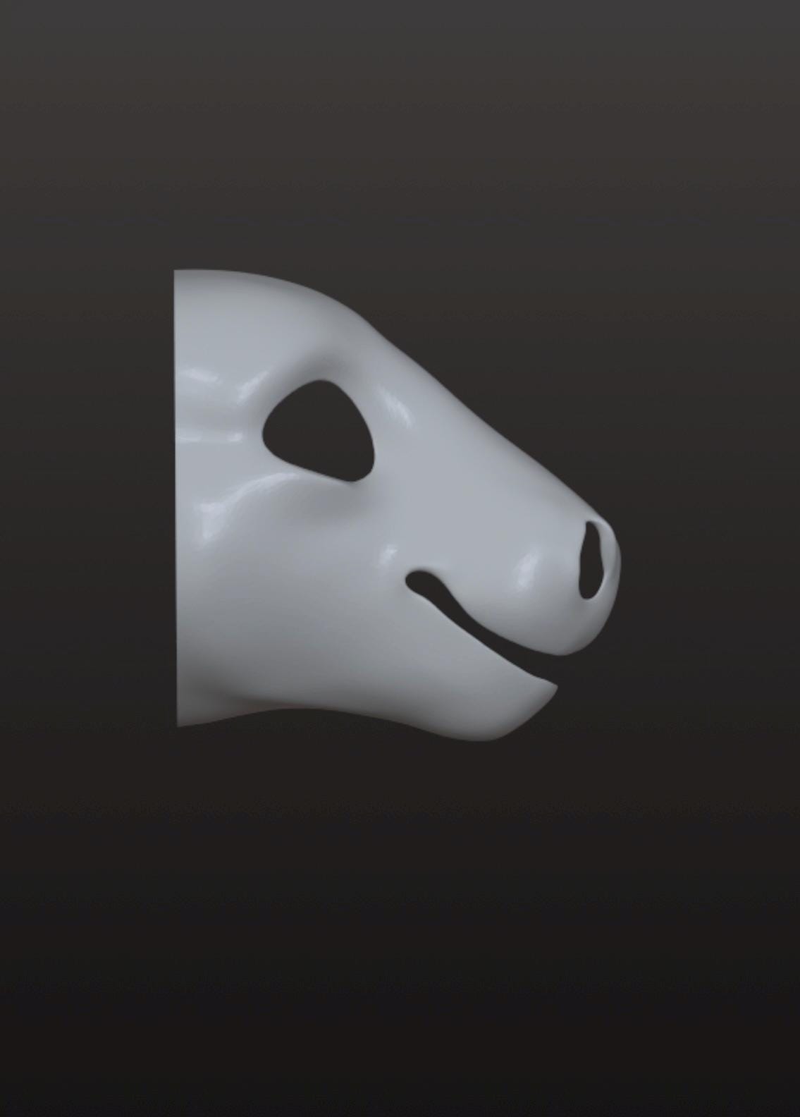 Horse 3D Model Fursuit Base Blank - Etsy