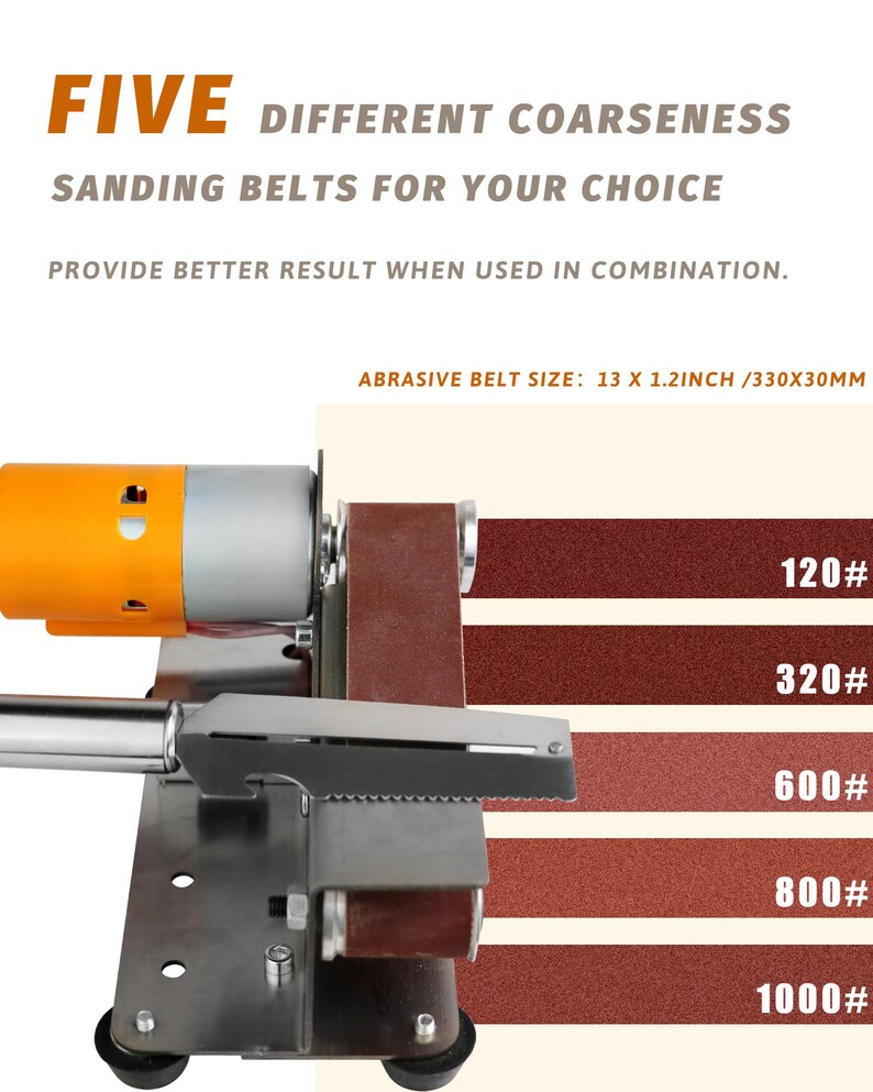 Compact Belt Sander & Knife Sharpener, Palm-size, Versatile for DIY ...