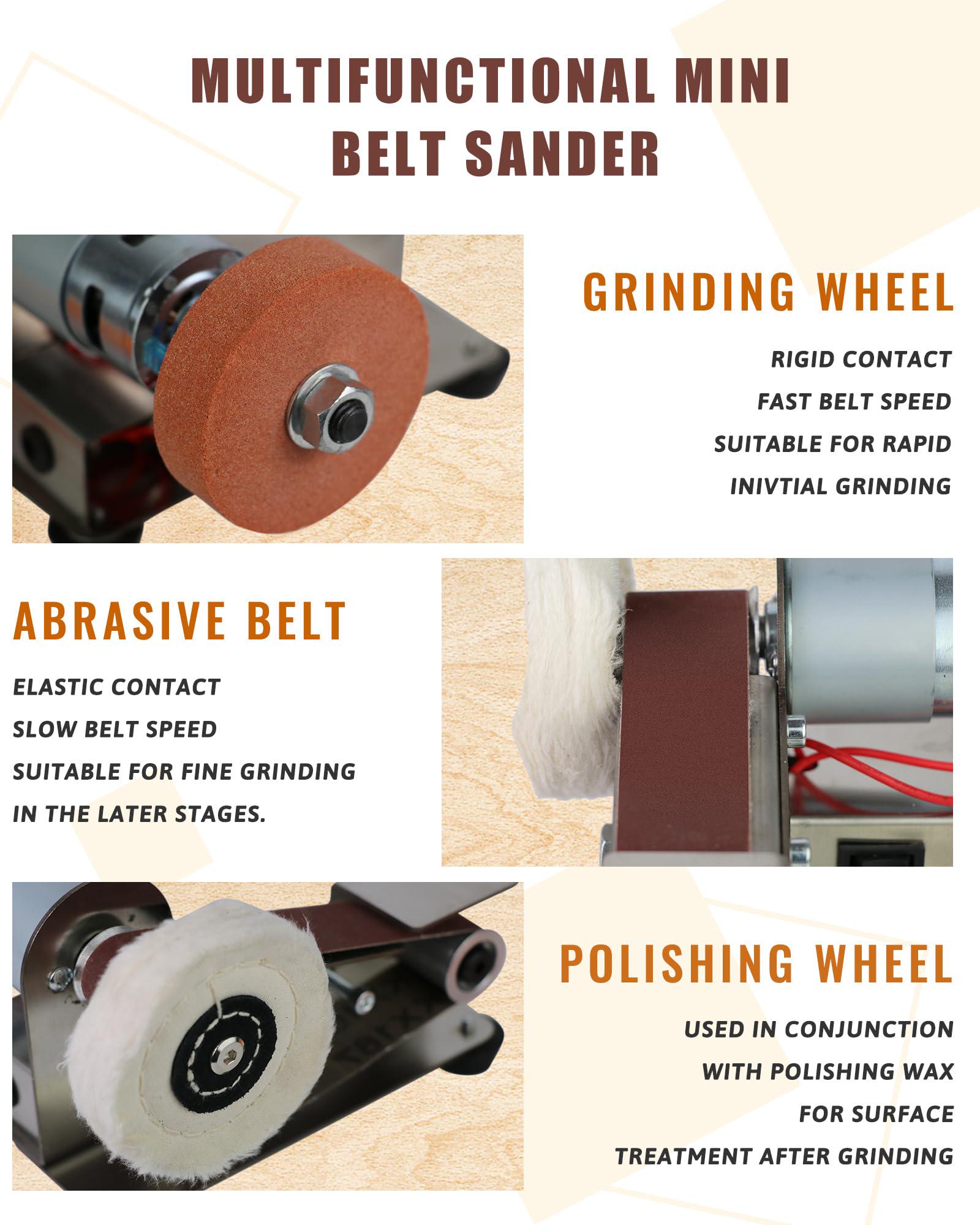 Compact Belt Sander & Knife Sharpener, Palm-size, Versatile for DIY ...