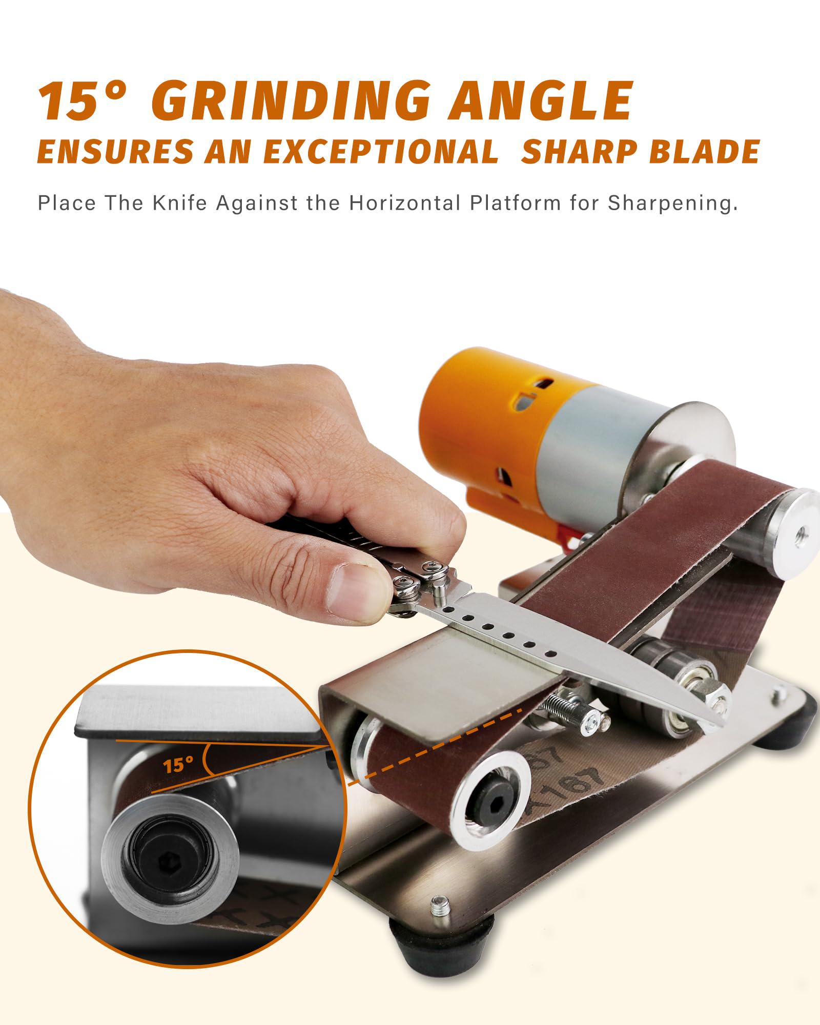 Compact Belt Sander & Knife Sharpener, Palm-size, Versatile for DIY ...
