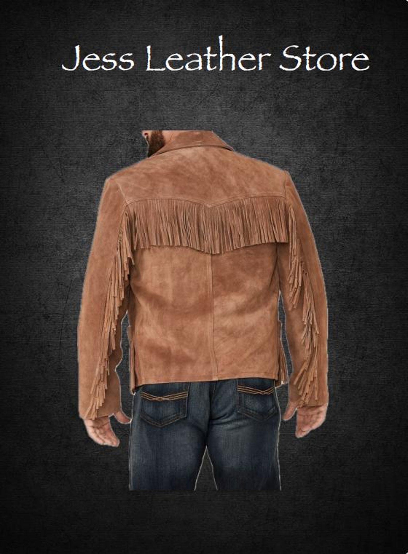 Handmade Suede Fringe Western Jacket: Men's Cowboy Rodeo Coat - Etsy