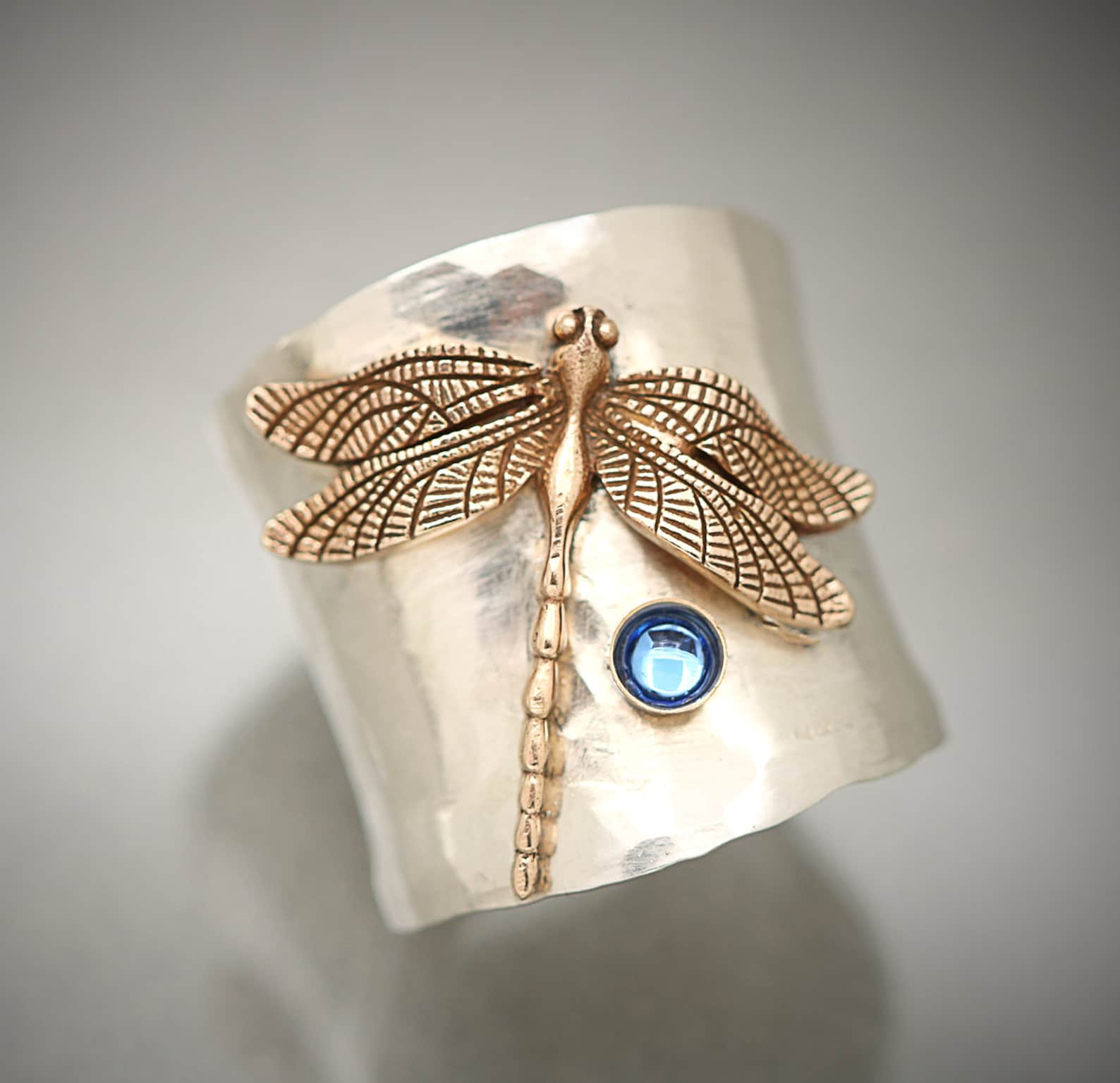 Sterling Silver Dragonfly Ring Ring With Stone Sapphire Ring - Etsy