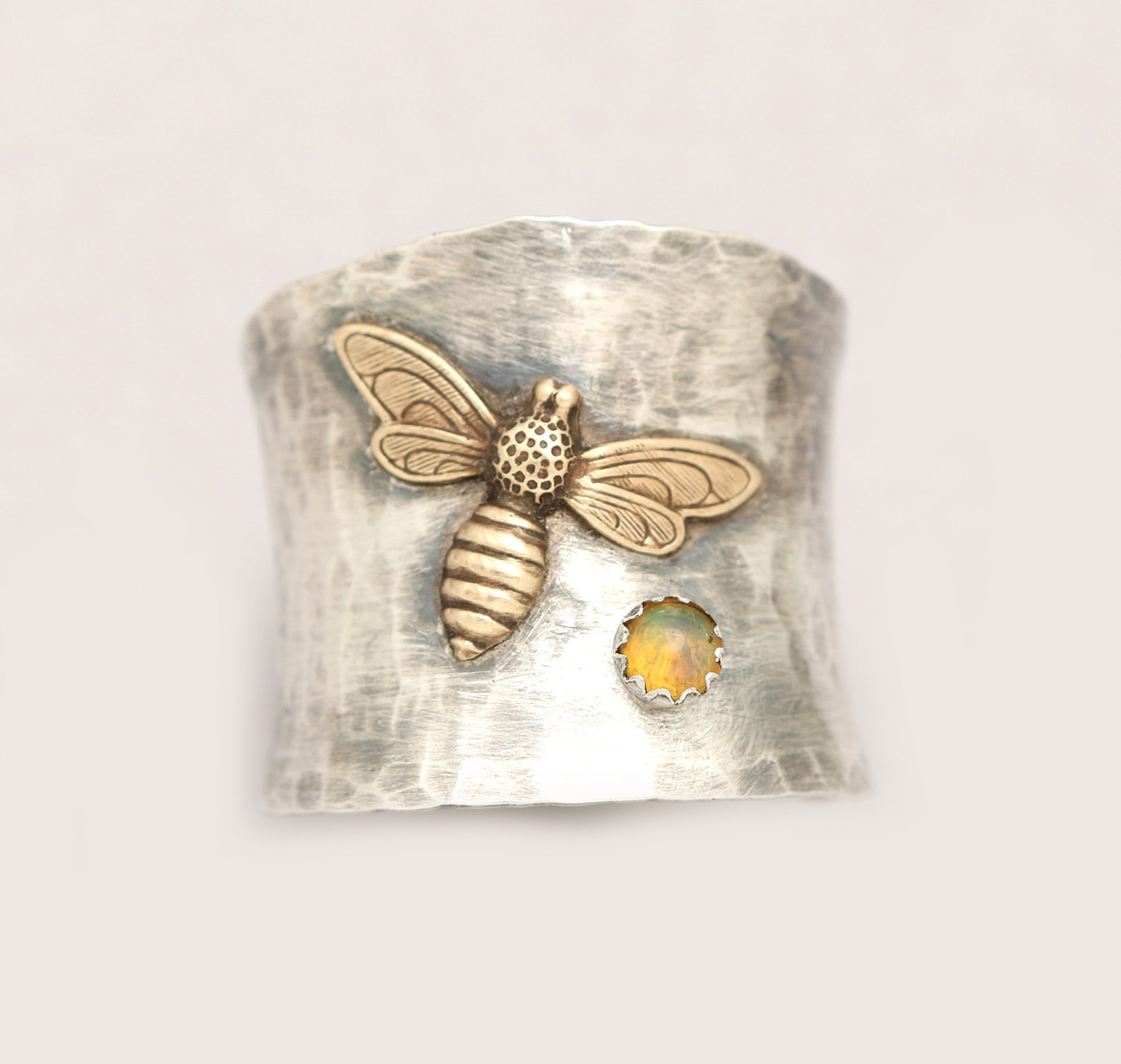 Bee Ring, Sterling Silver Opal Ring, Bee Gifts for Women, Save the Bees ...