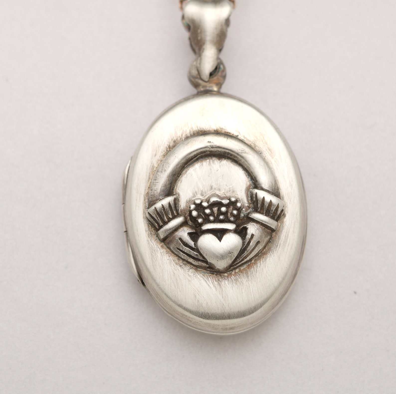 Claddagh Locket Necklace Sterling Silver Claddagh Locket | Etsy