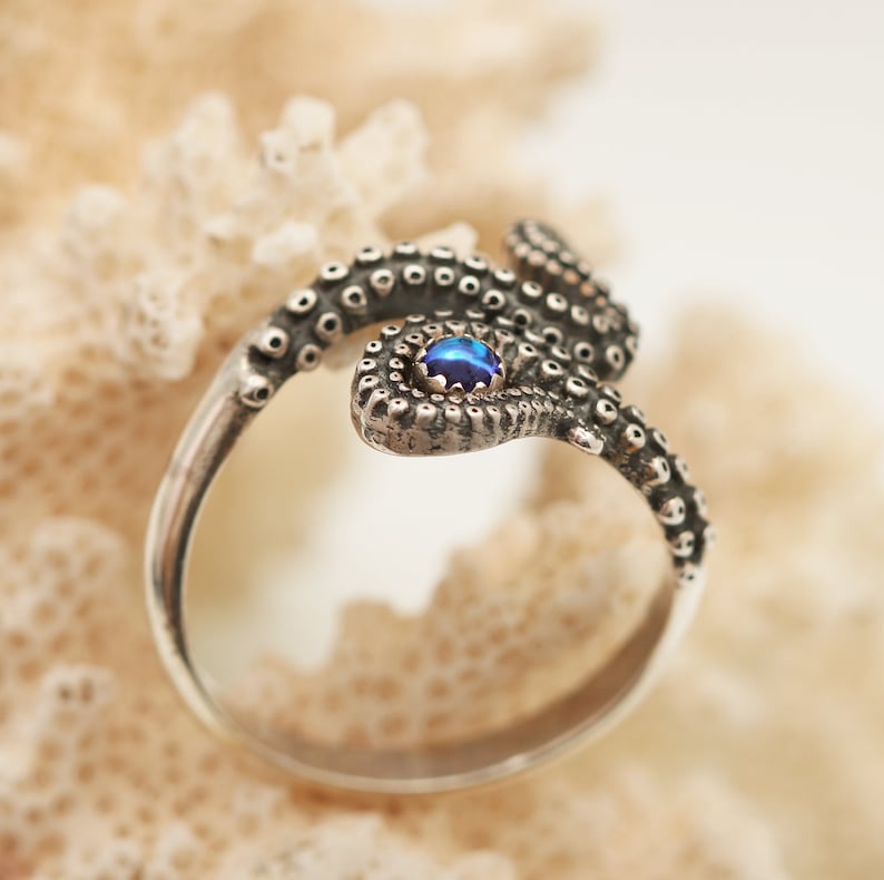 Sterling Silver Octopus Ring Kraken Ring Octopus Jewelry for - Etsy