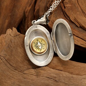 Sterling Silver Locket Necklace, Raven Locket for Women, Working ...