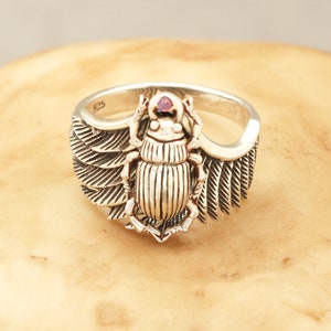 Sterling Silver Beetle Ring, Scarab Beetle, Bug Jewelry, Beetle Rings ...