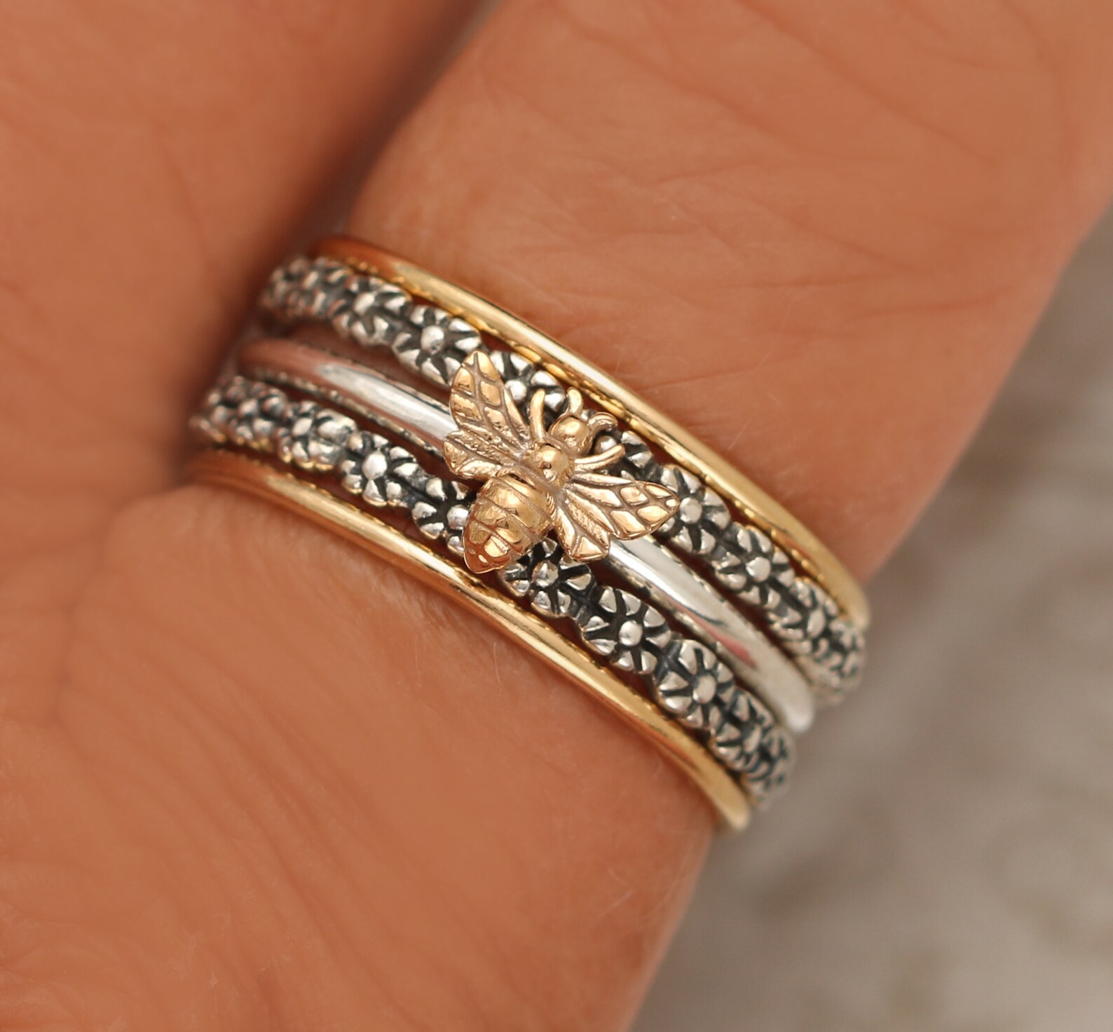 Bee Rings for Women Sterling Silver Honey Bee Jewelry Gold - Etsy