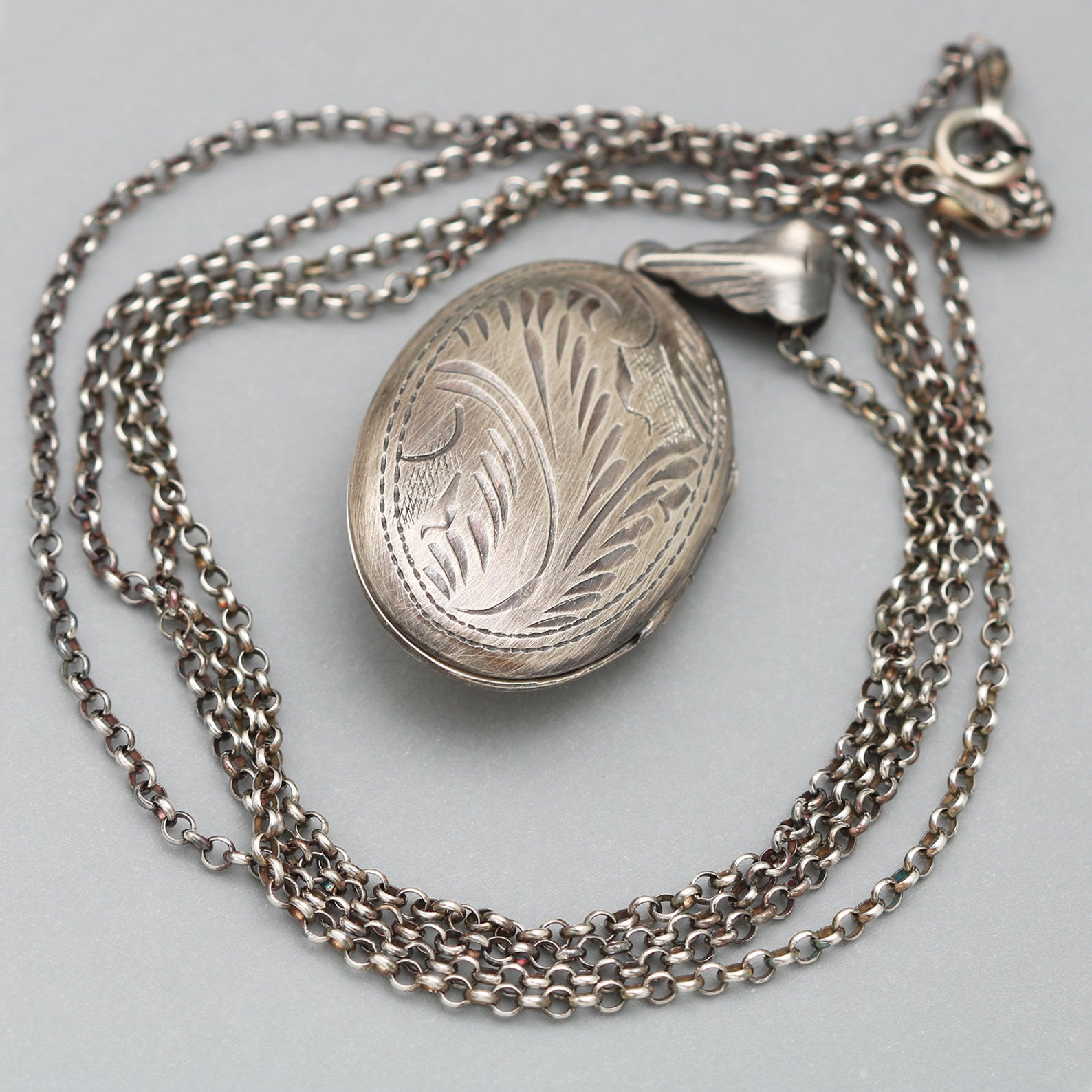 Sterling Silver Locket Necklace Raven Locket for Women | Etsy