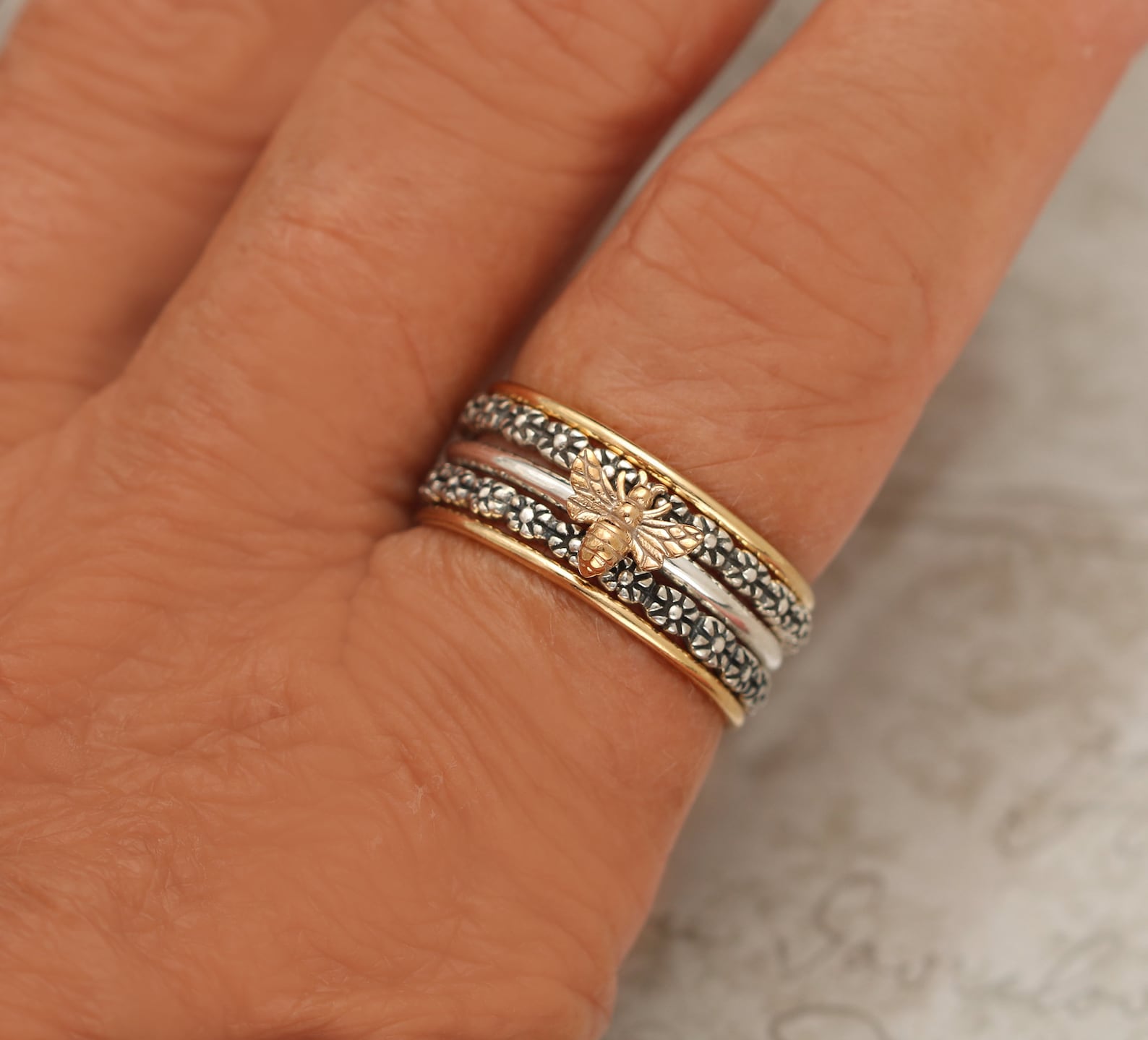 Bee Rings for Women Sterling Silver Honey Bee Jewelry Gold - Etsy